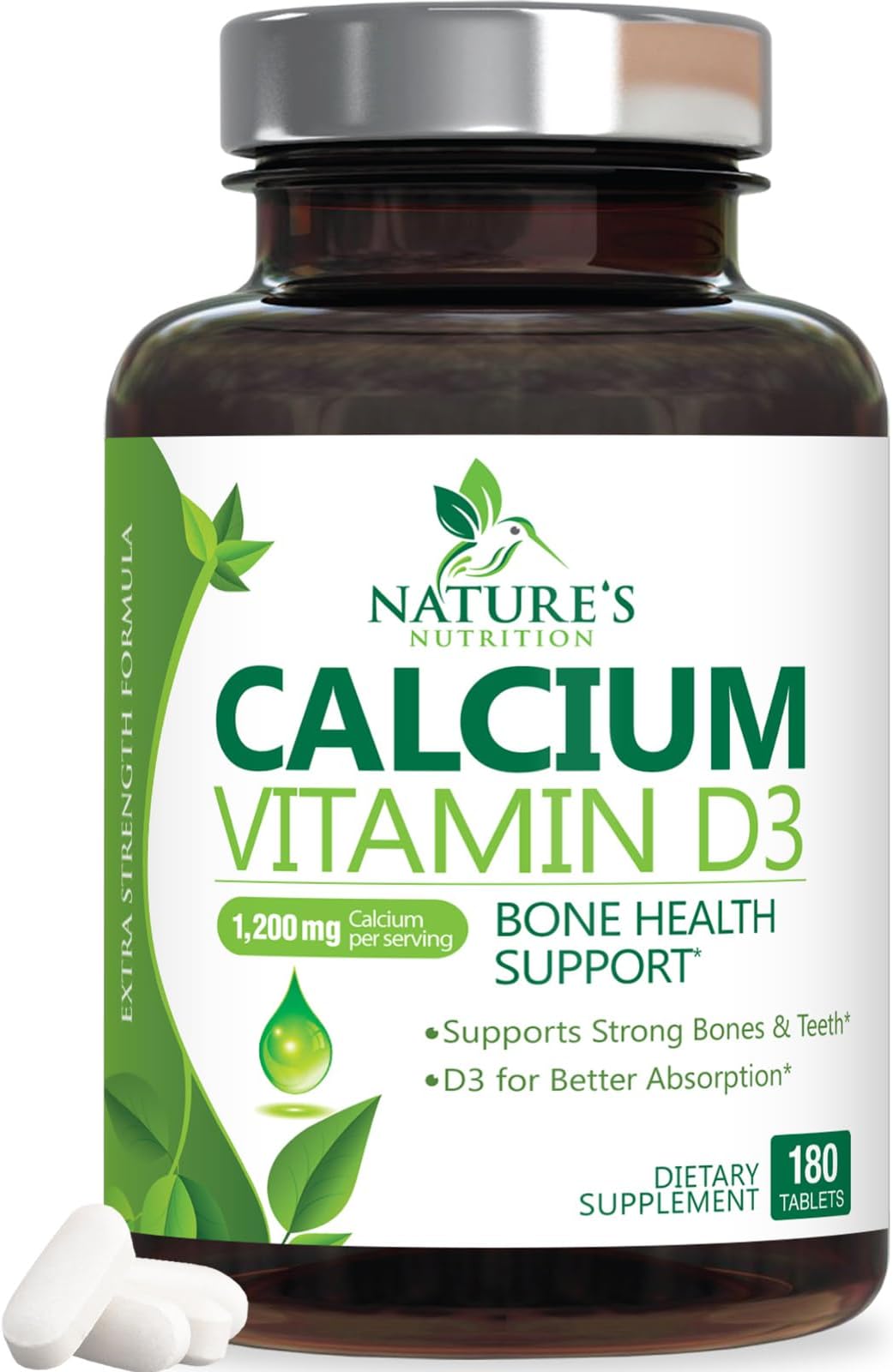 Amazon.com: Absorbable Calcium 1200 mg with Vitamin D3 5000 IU | 120 ...