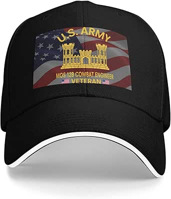 Army Mos 12b Combat Engineer Veteran Baseball Cap Adjustable Fashion ...