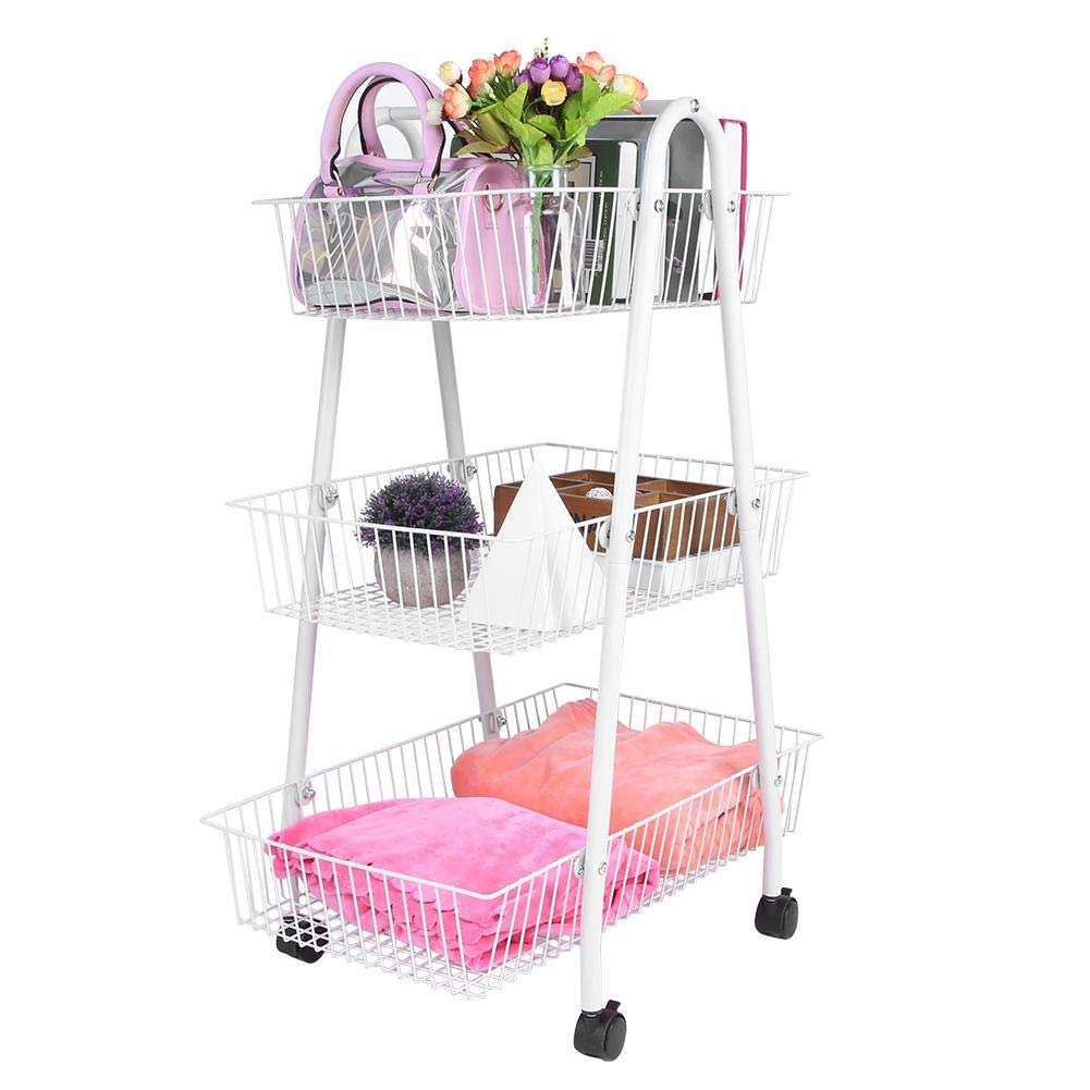 Buy Rolling Trolley, 3 Layers Serving Trolley Multi-functional Kitchen ...