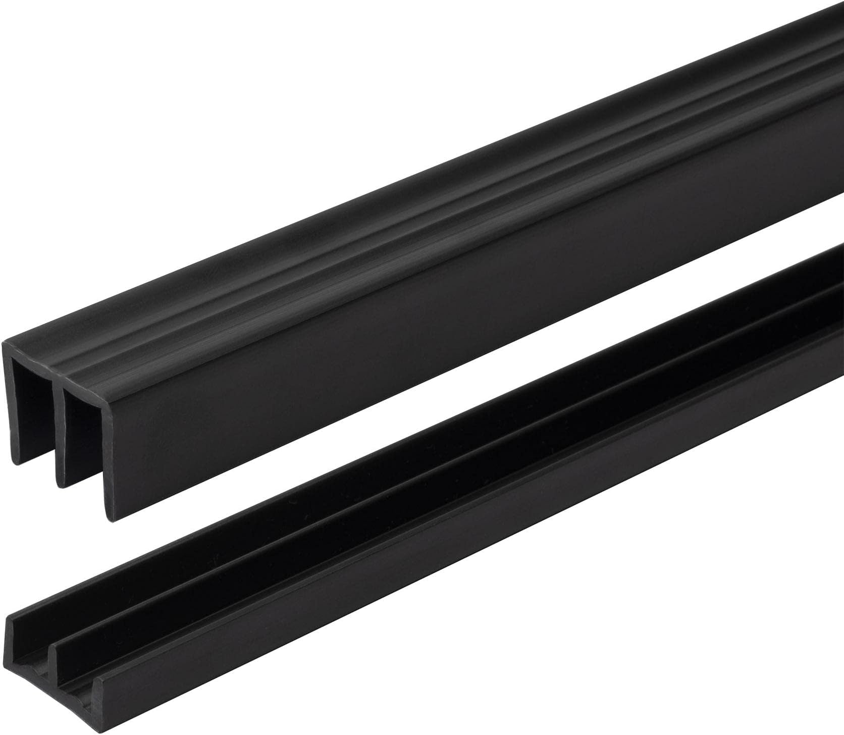 Amazon.com: 1 Pack Black Plastic Sliding Door Track Set for 1/4" Thick ...