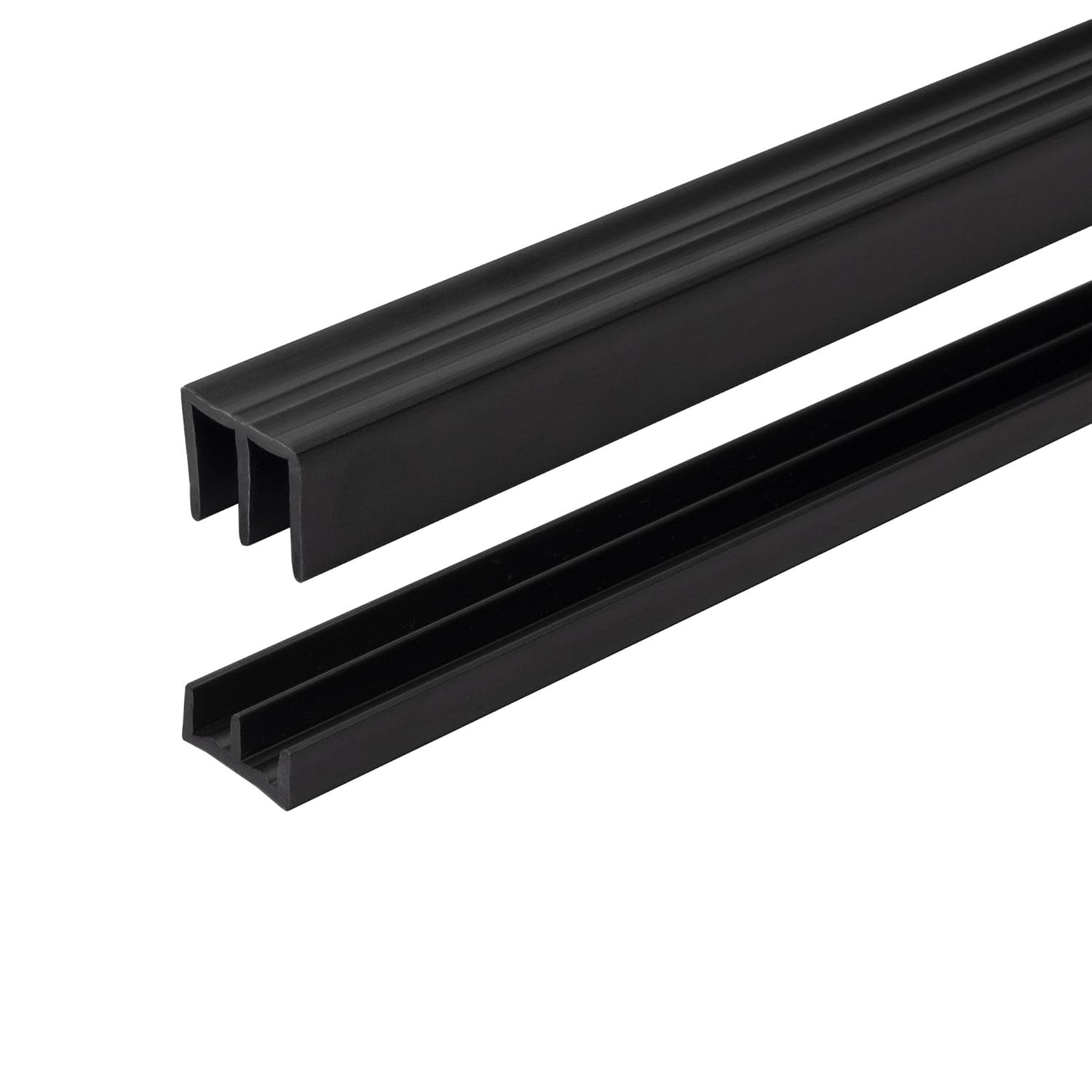36 Inch Long Black Plastic Sliding Door Track Set for 1/4" Thick Panels ...