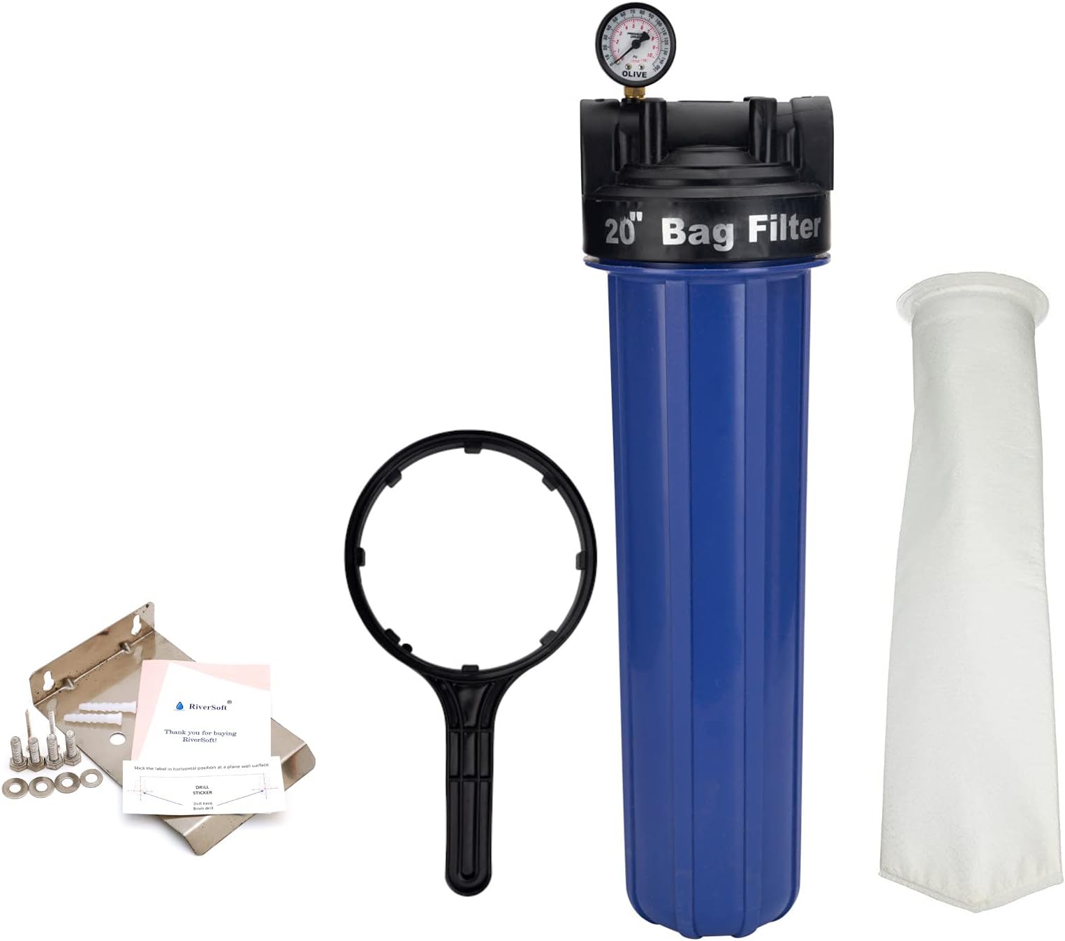 RiverSoft Sediment Filter FB-10, Filter Bag 5 Micron for filtering sand ...