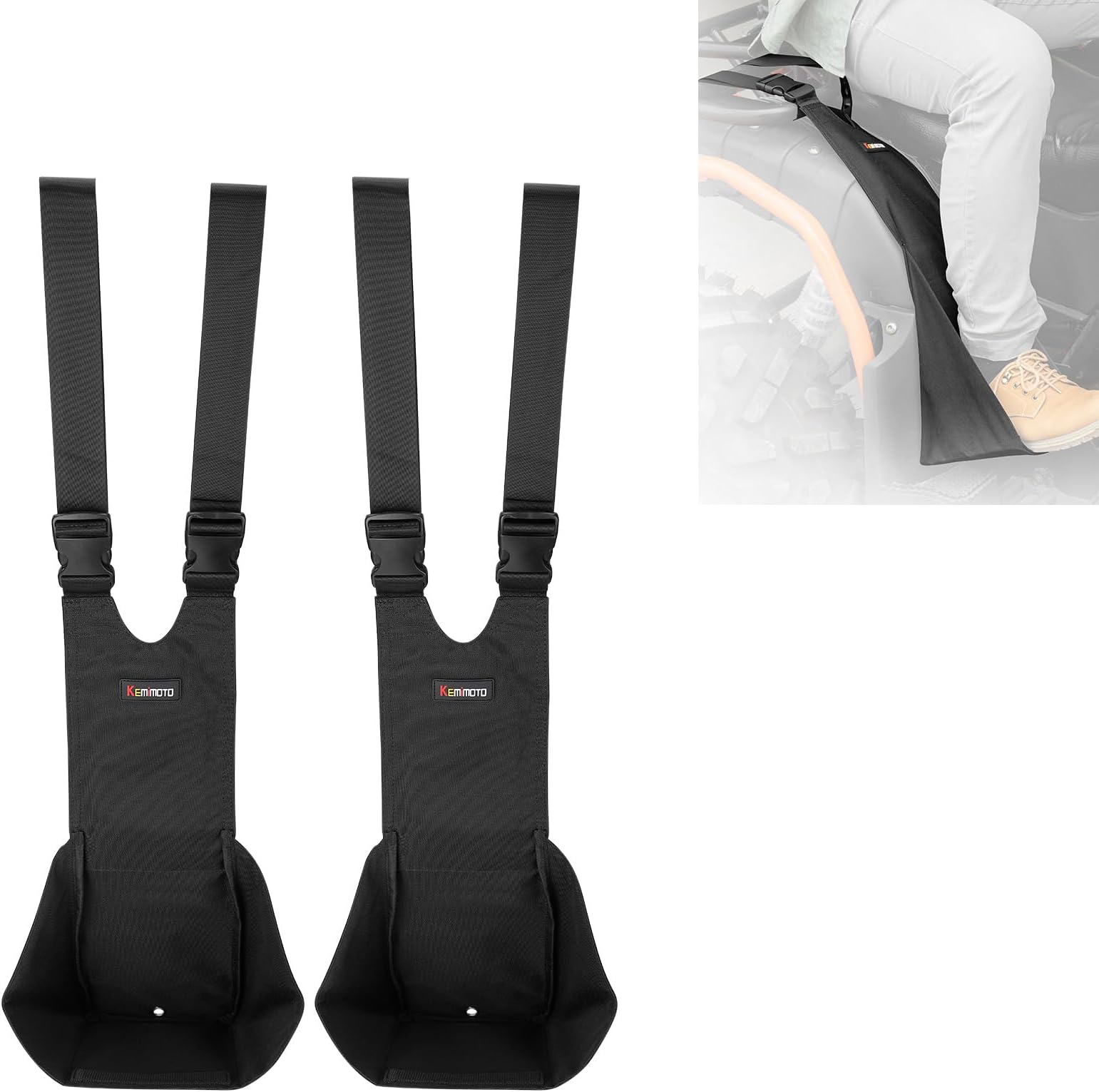 KEMIMOTO 2 Pcs ATV Rear Passenger Foot Pegs Universal Adjustable ...
