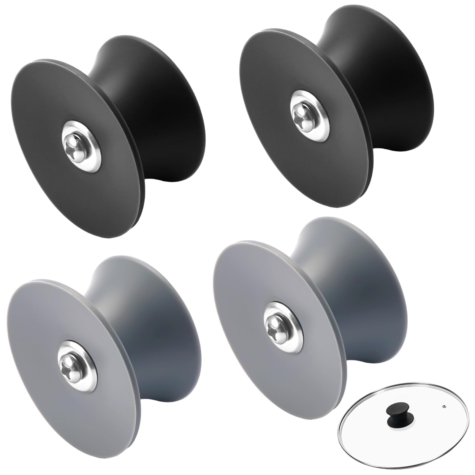4 Pieces Pot Lid Knob, Universal Pot Lid Replacement Knob, 2 Color Pot ...