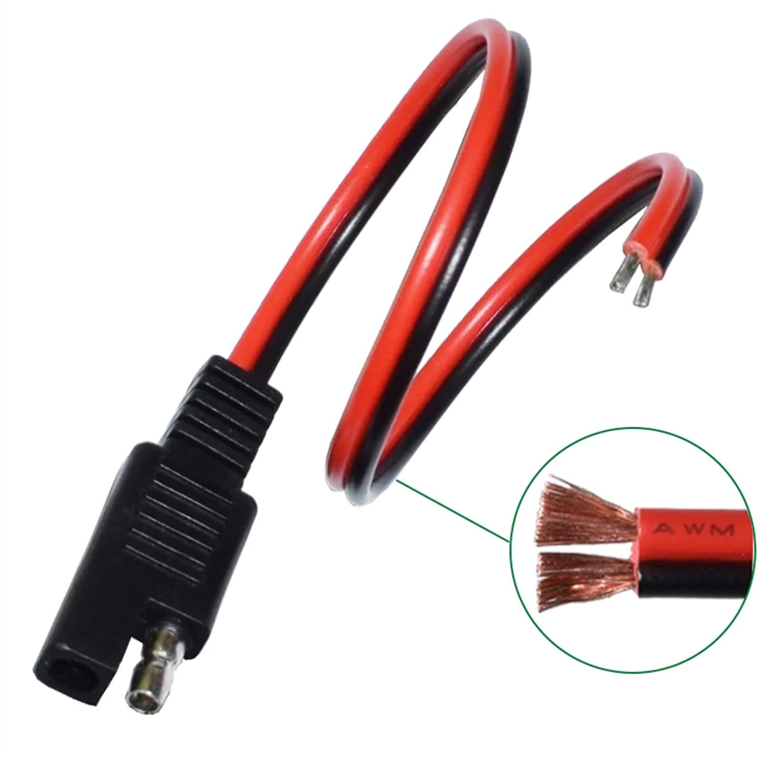 Snapklik.com : GSRECY SAE Connector Extension Cable 2Pin To SAE Quick ...