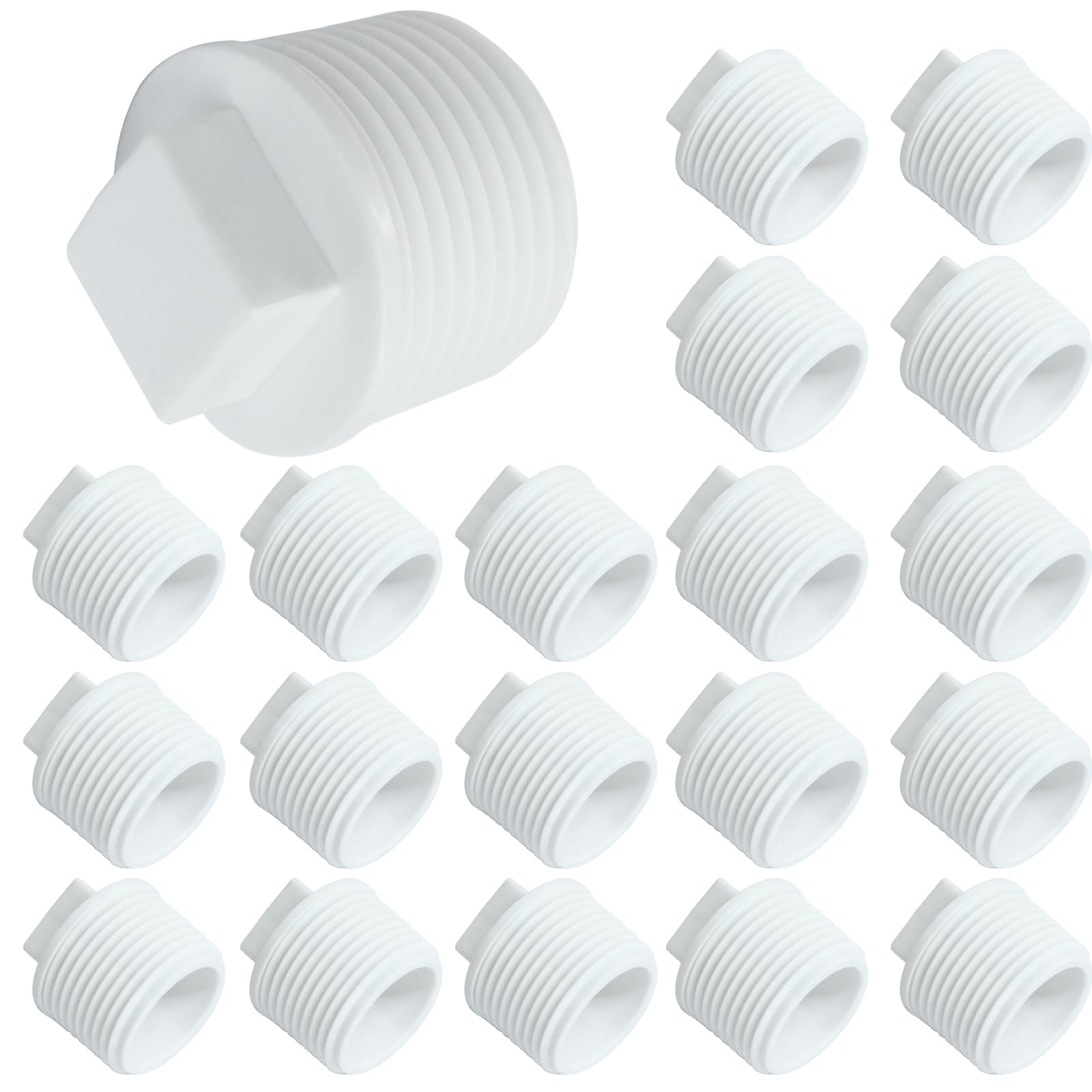 Snapklik.com : Luomorgo 3/4 Inch PVC Plug Male Threaded Pipe End Cap
