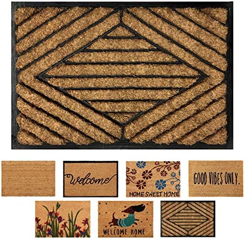 Coco & Coir Door Mat Indoor/Outdoor | 100% Natural Coir Weather ...