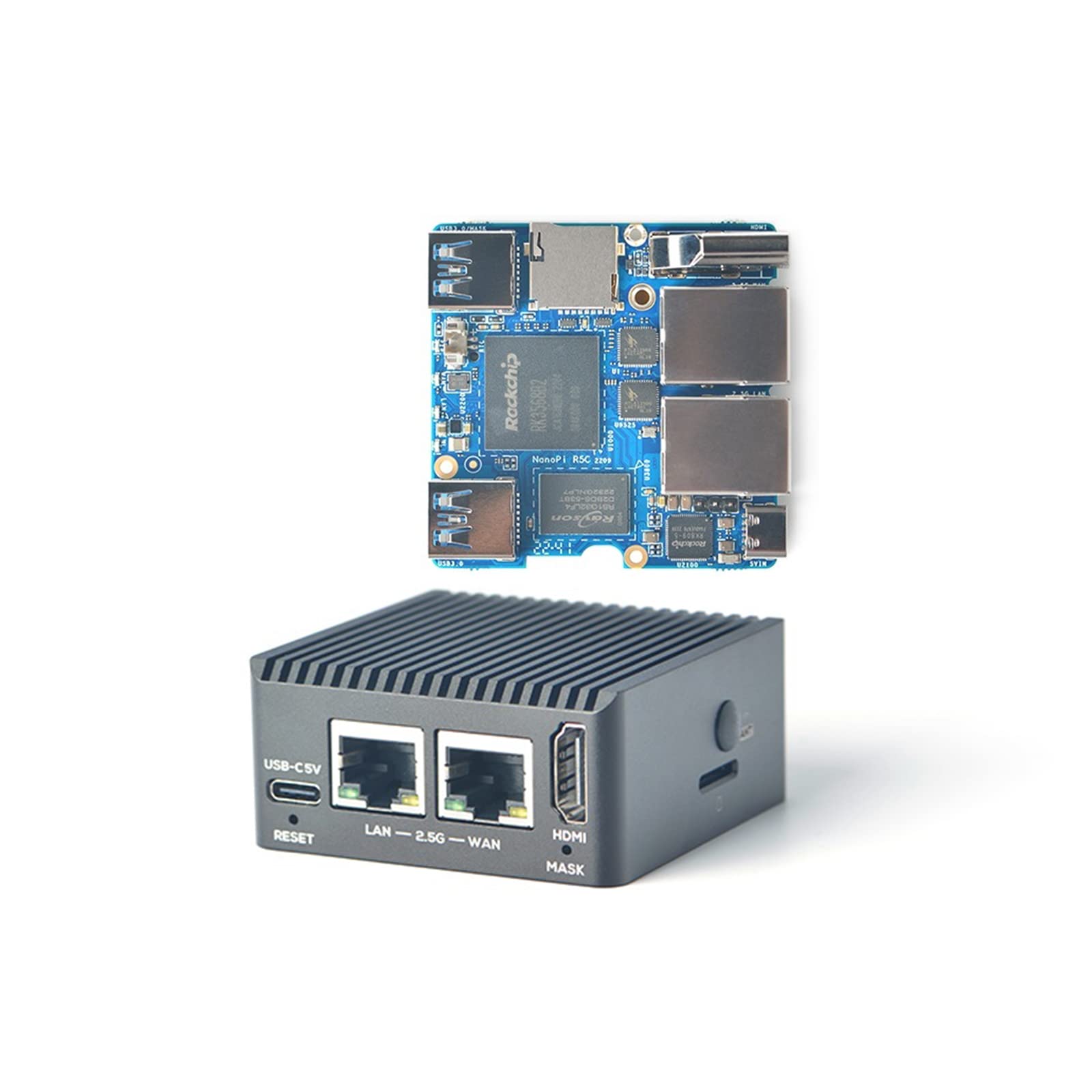 NanoPi R5C Mini Router Features Two Ports, Supports Wireless Modules ...
