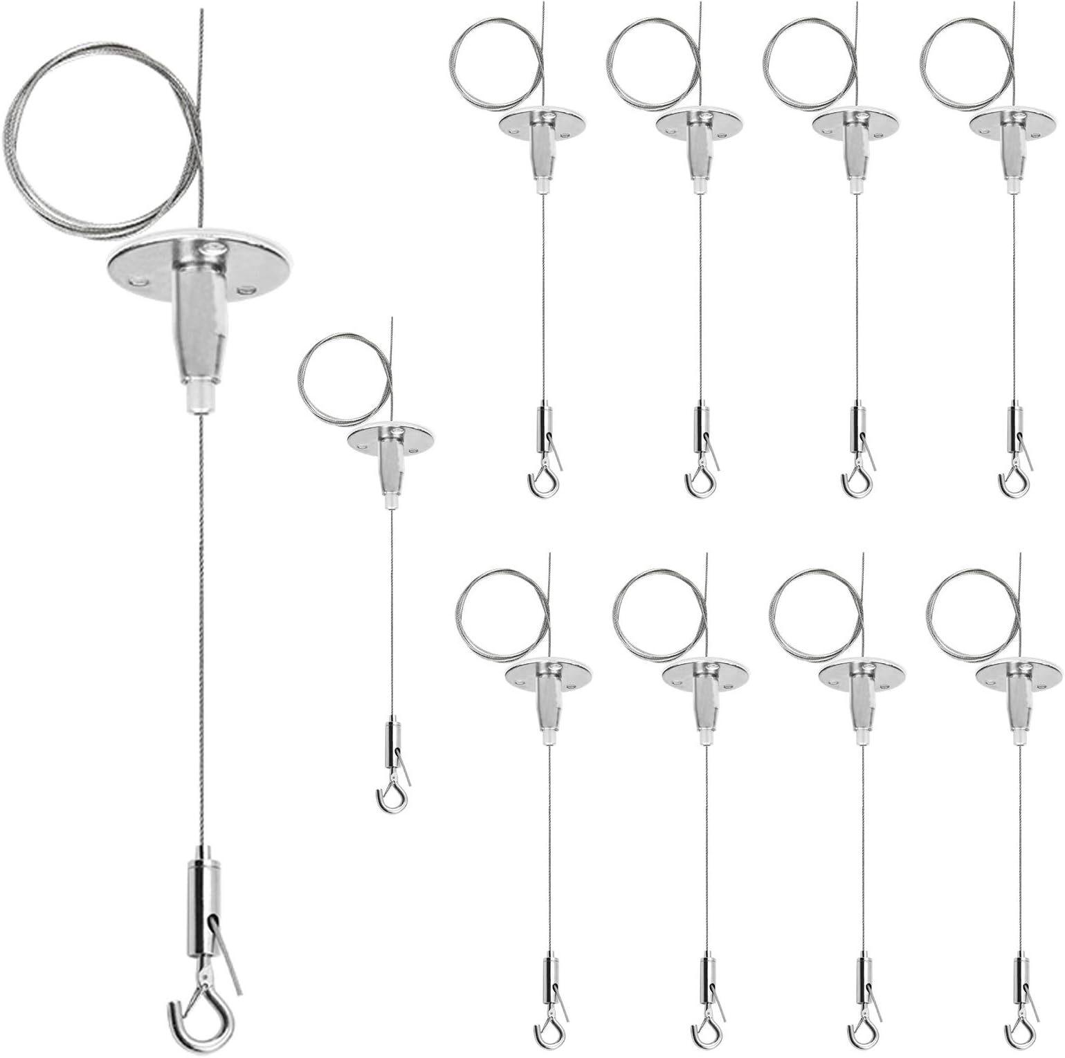 OTTFF 4Pcs 2mm x 6.5 ft Ceiling Sign Hanger Advertising Glass Arcylic ...