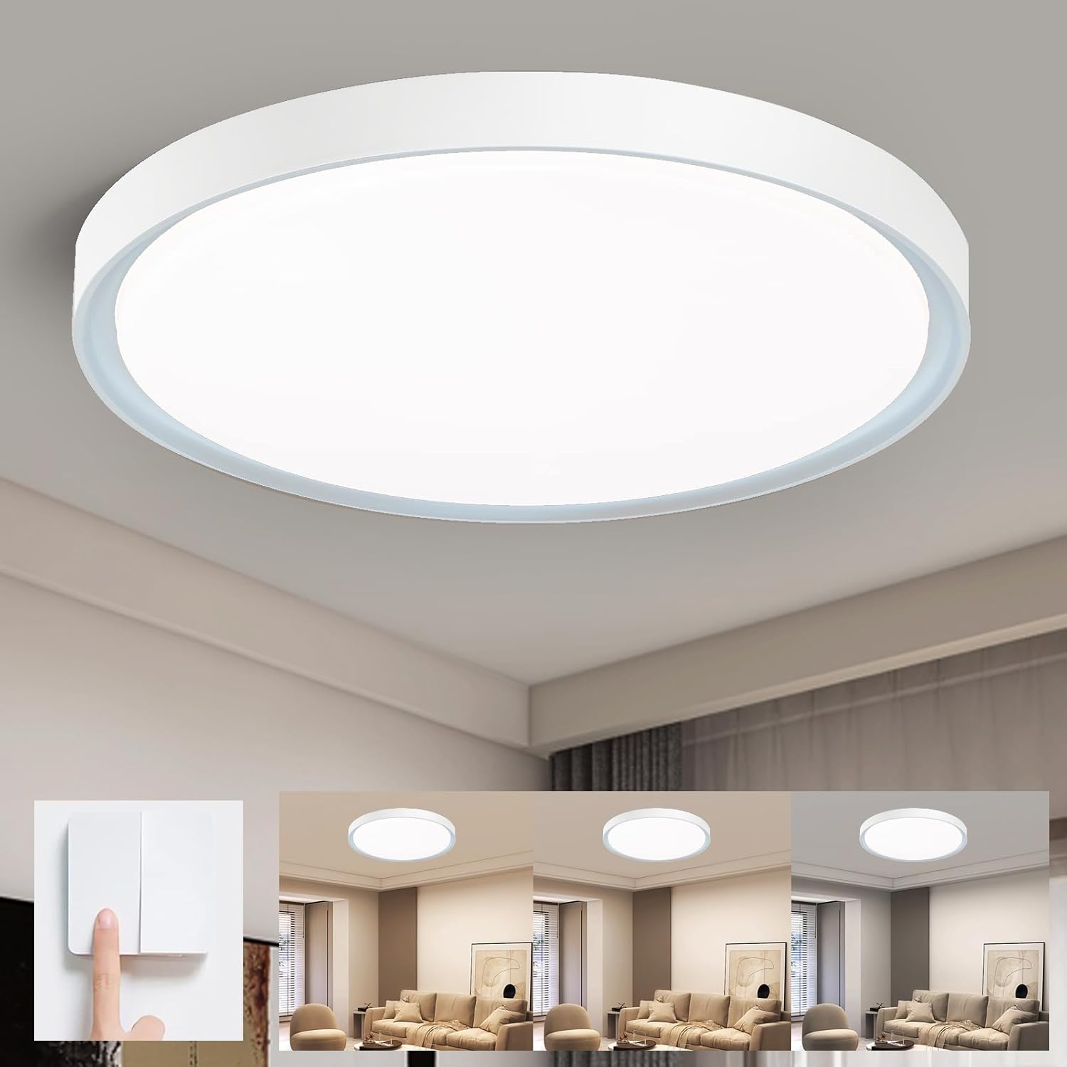 LED Ceiling Light Fixtures,12 Inch LED Flush Mount Ceiling Light ...