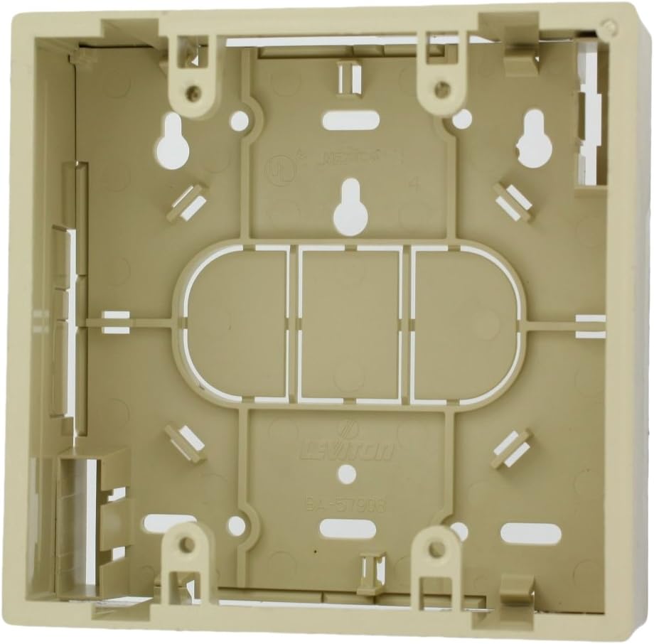 Amazon.com: Leviton 42777-2IA Surface Mount Backbox, Dual Gang, Ivory ...