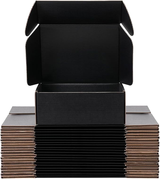 Amazon.com: DUZCLI Small Shipping Boxes 10x8x3 Inches – Black ...
