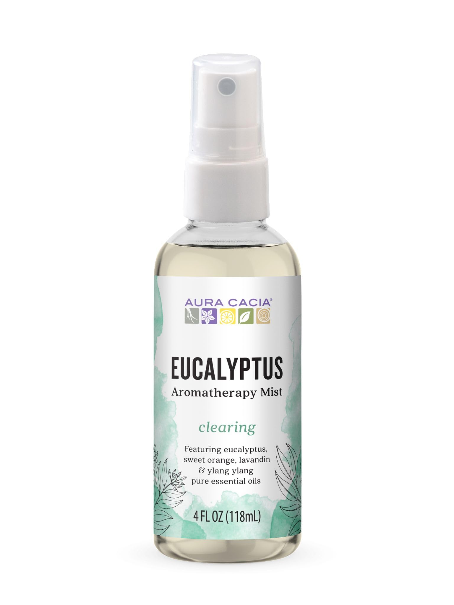 Amazon.com : Aura Cacia Room and Body Mist, Clearing Eucalyptus, 4 ...
