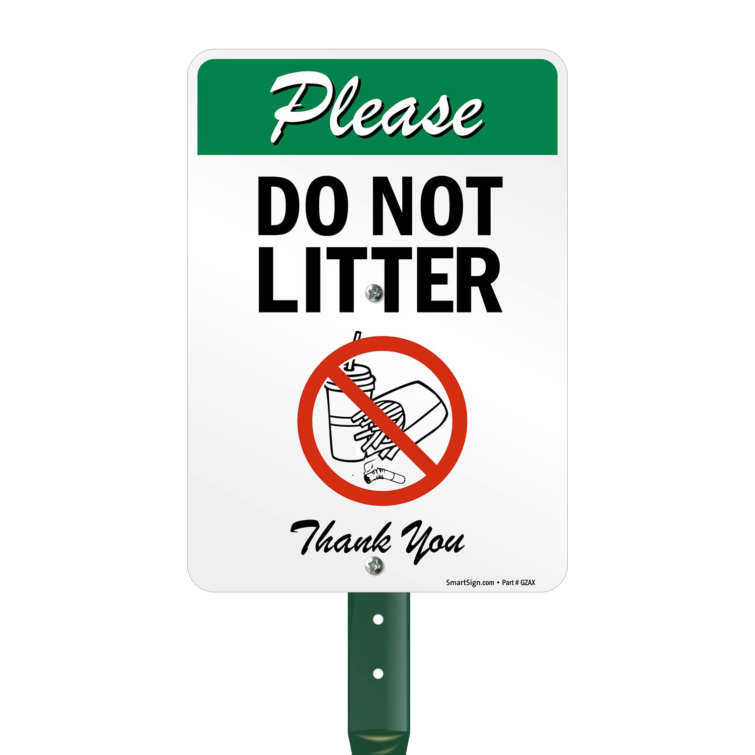 Amazon.com: SmartSign 10 x 7 inch “Please Do Not Litter - Thank You ...