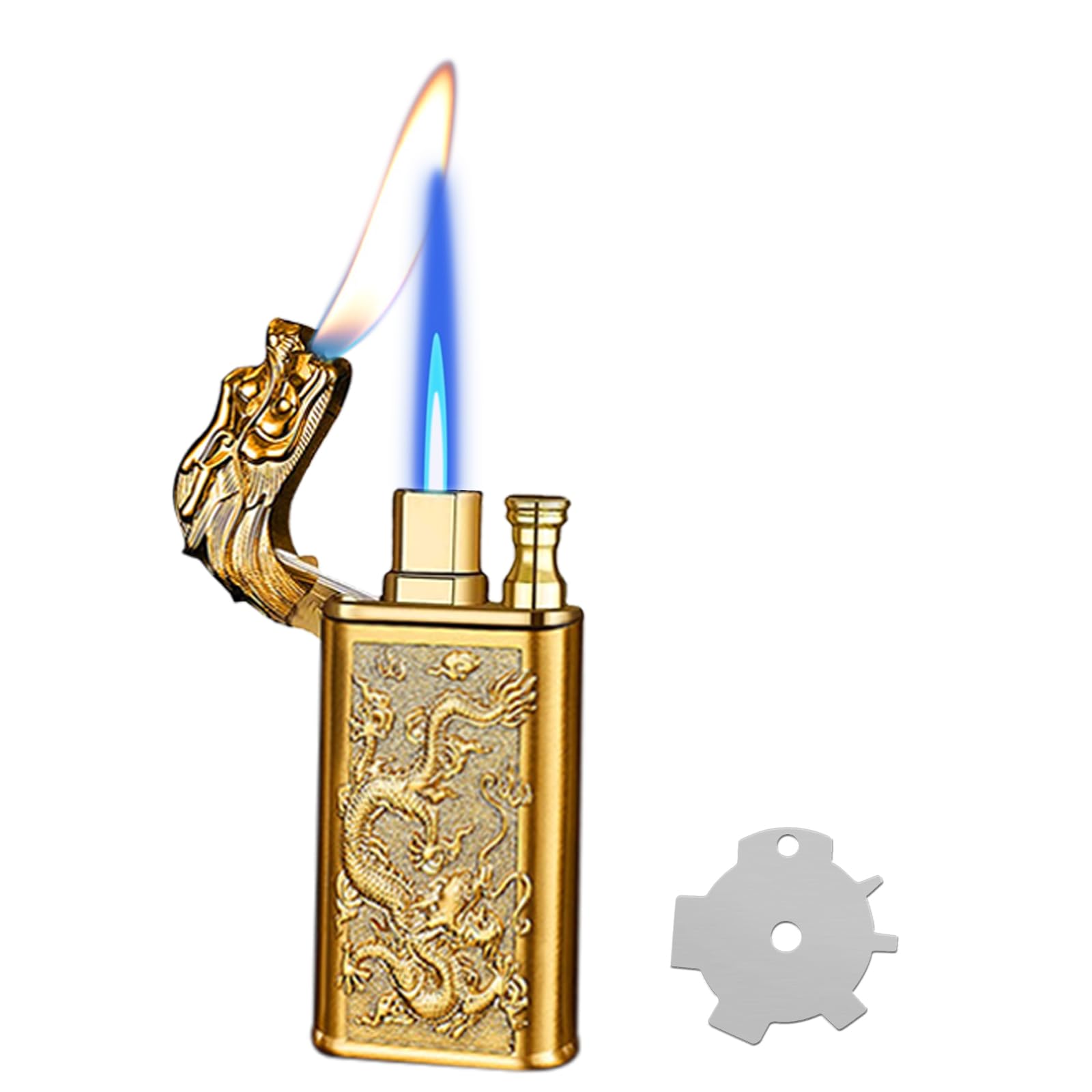 Amazon.com: Torch Lighter, Relief Dragon Design Magic Dual Flame ...