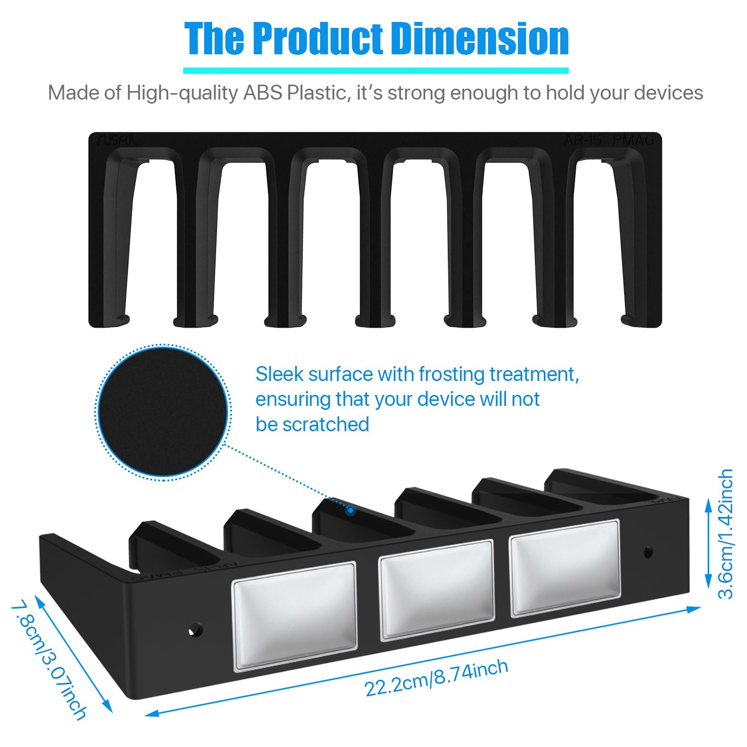 Snapklik.com : RUSFOL Upgraded Magnetic ABS 6X Standard PMAG Wall Mount