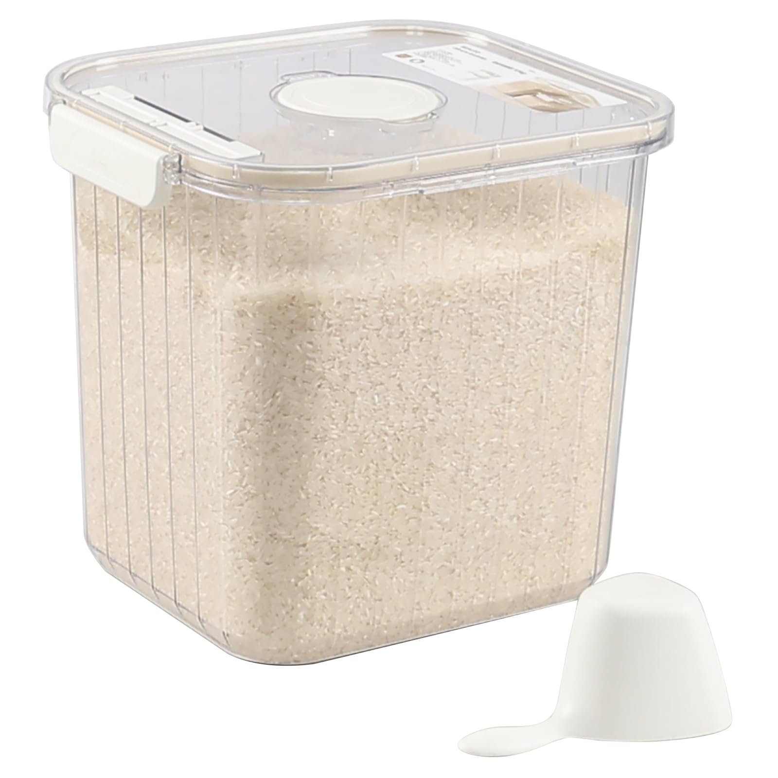 Amazon.com: 22 Lbs Airtight Rice Container with Cup, Clear Food Storage ...