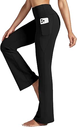 Amazon.com: Willit Women's Yoga Pants 27"/29"/31"/33" Flare Leggings ...