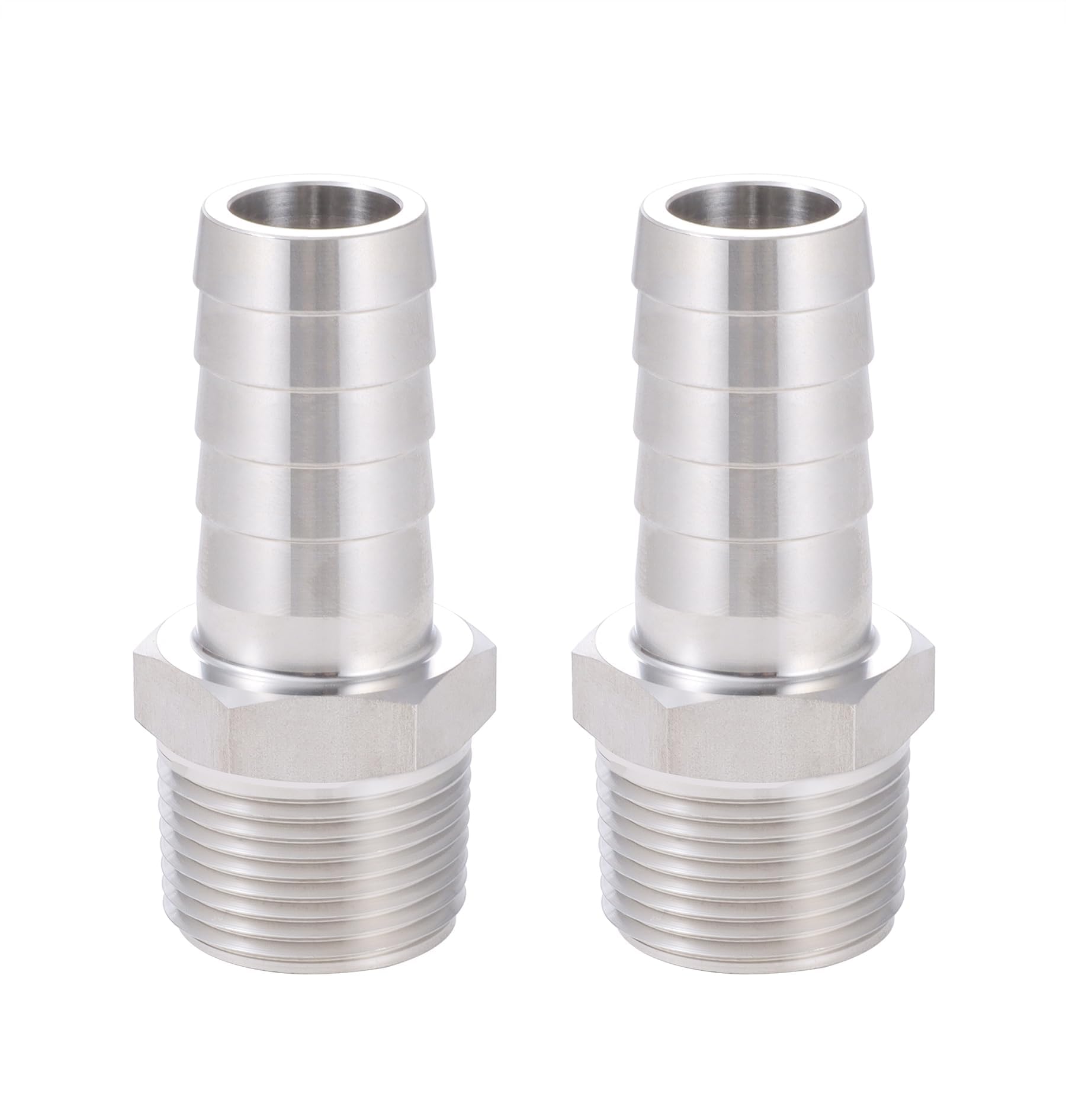 Amazon.com: 2PCS Stainless Steel 1" Hose Barb x 1" MNPT Male Adaptor ...