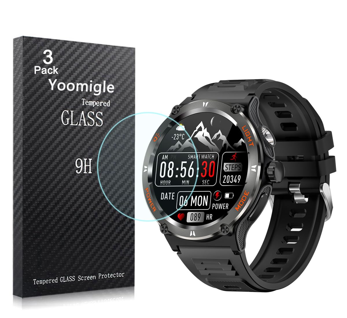 Yoomigle 3 Pack Compatible with NONGAMX KT76 Smart Watch 1.53 Inch ...