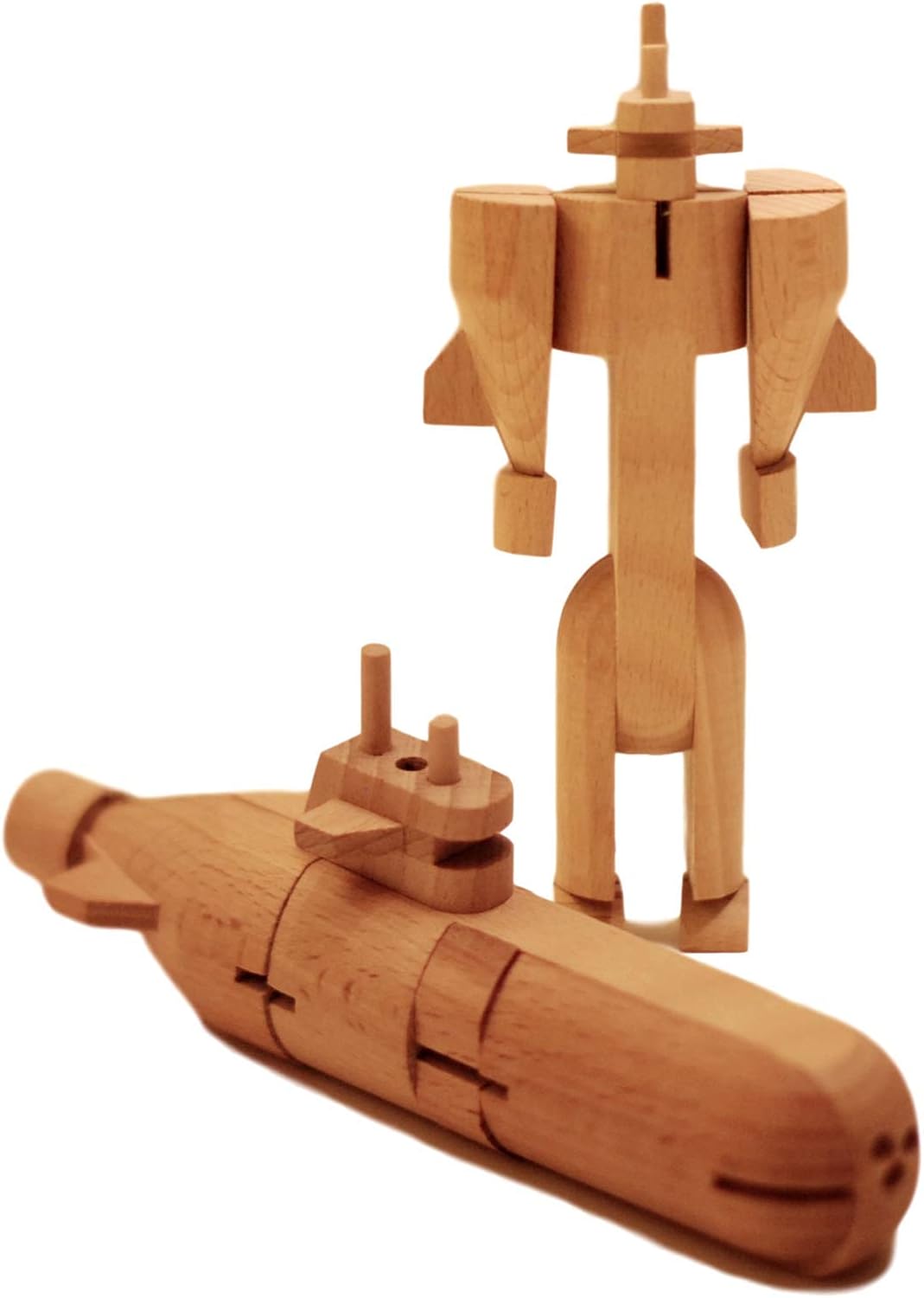 Amazon.com: Bamloff WooBot - Wooden Robot Transforms into a Submarine ...