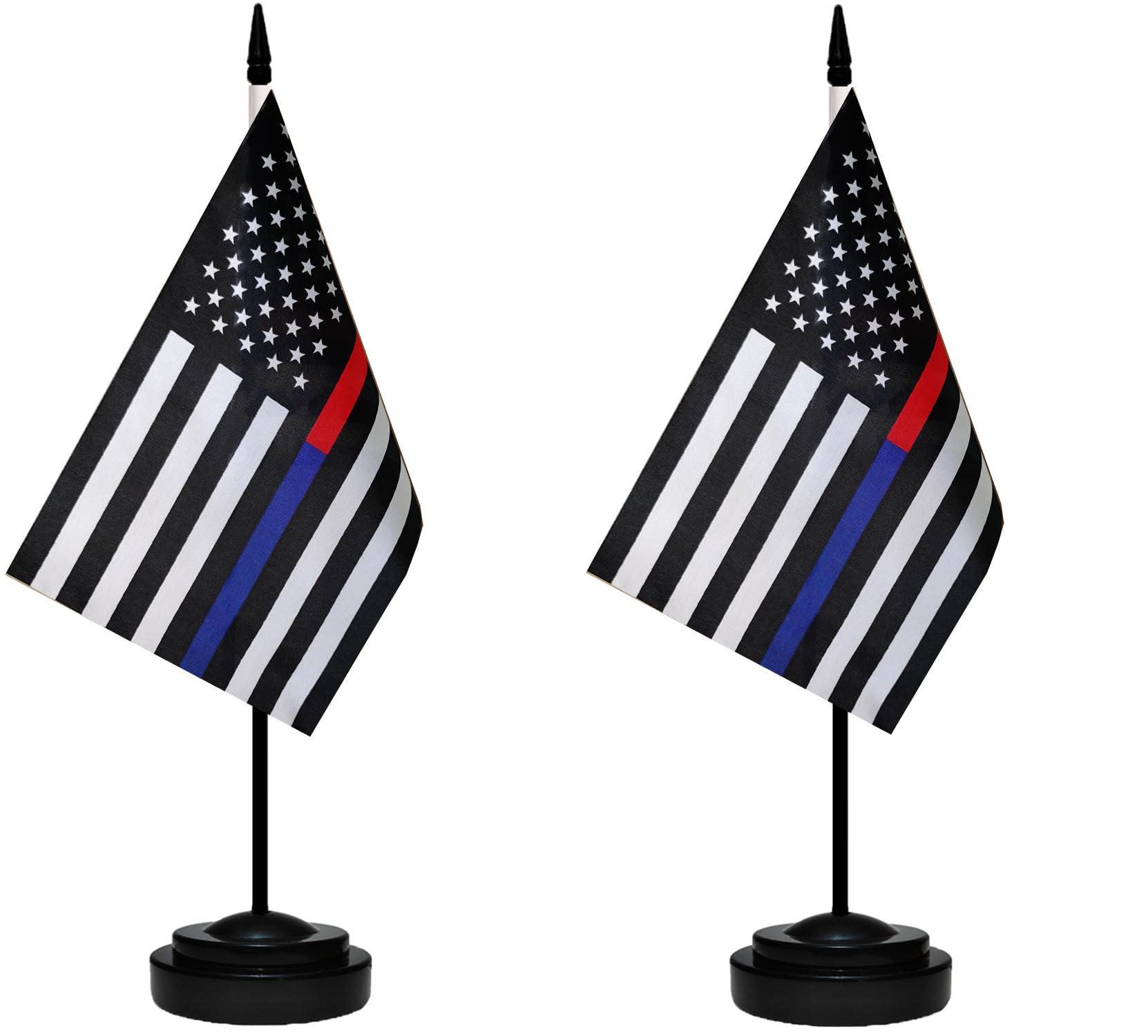 Amazon.com: Thin Blue and Red Line American USA Desk Flag,Small Mini US ...