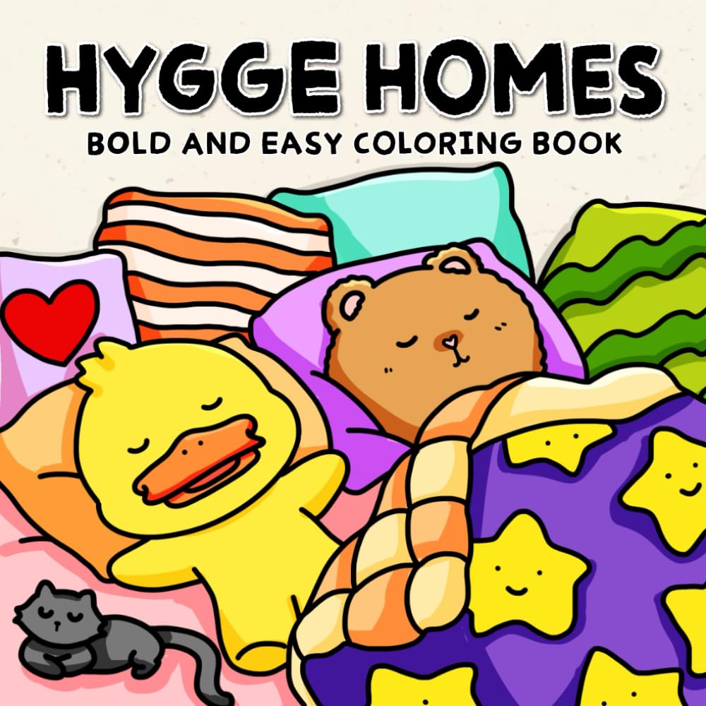 Amazon.com: Hygge Homes: Bold and Easy Coloring Book for Adults and ...