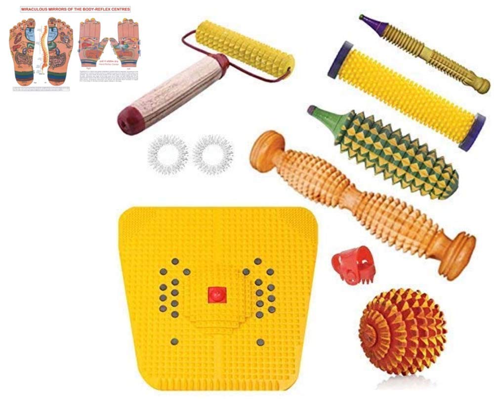 ACS MART acupressure kit all in one magnet sujok wooden tools combo ...
