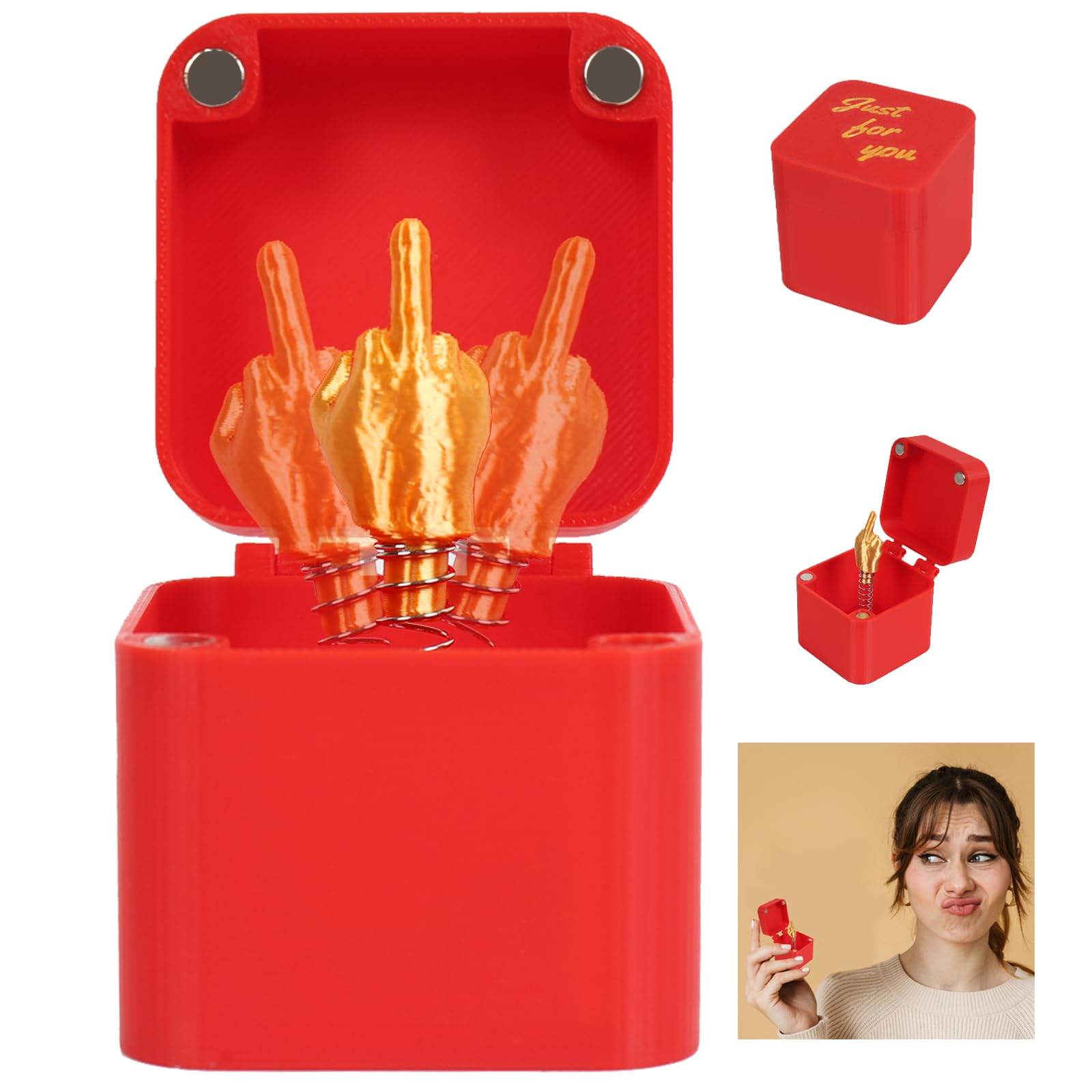 Amazon.com: DASDSA Middle Finger in A Box, Funny Gag Gifts for Women ...