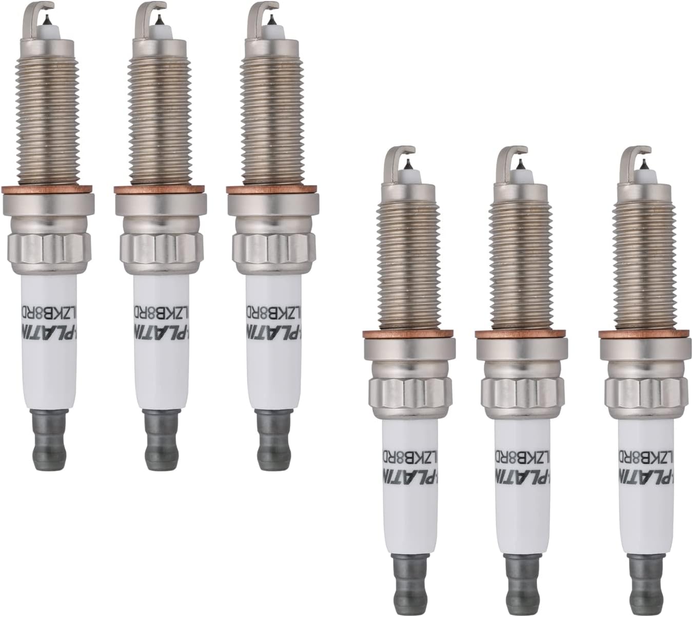 Jectam Iridium Platinum Spark Plug 6 PCS SILZKBR8D8S 97506 Compatible ...