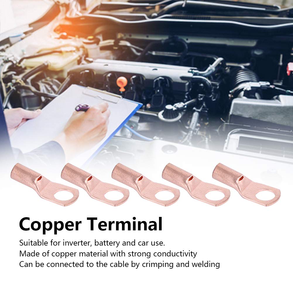 Snapklik.com : 50 Pcs Copper Wire Lugs, Cable Lug Crimping Tool ...