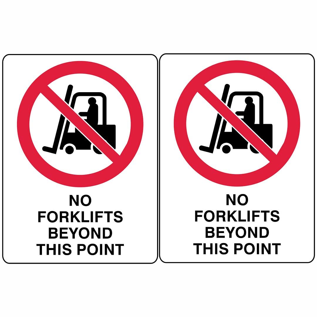 Cvanu No Forklifts Byond This Point Pvc Vinyl Warning Sign | Desertcart ...