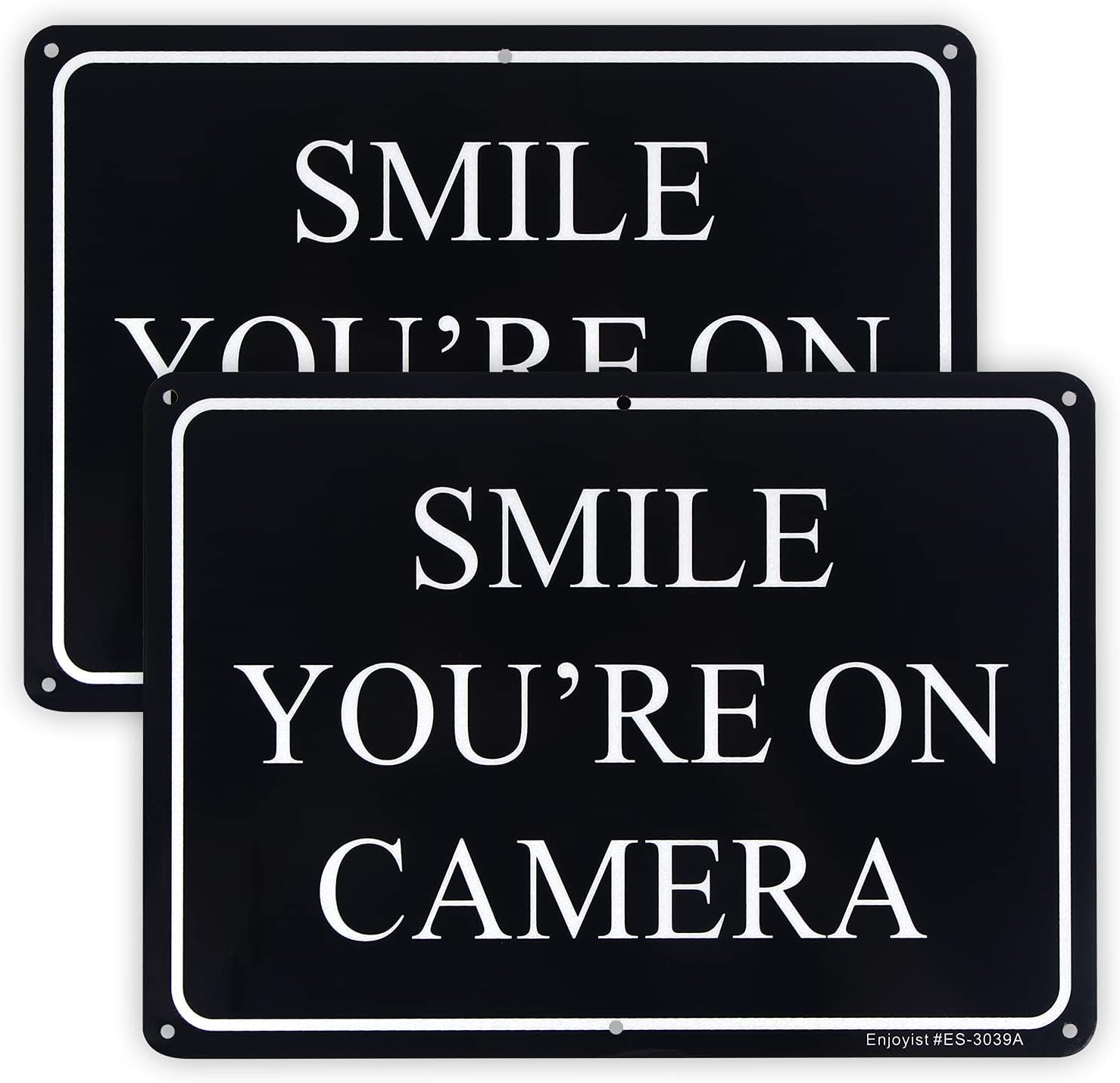 Buy 2 Pack Smile You're On Camera Sign, Video Surveillance Sign, 10x 7 ...