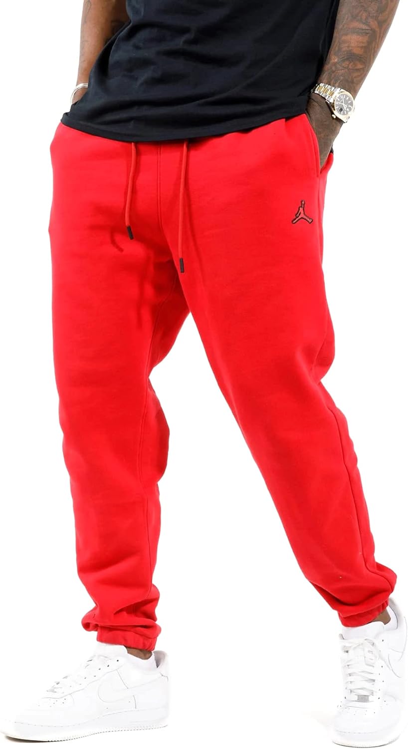 Amazon.com: Nike Men's Jordan Gym Red Essential Fleece Joggers SZ- 3XL ...