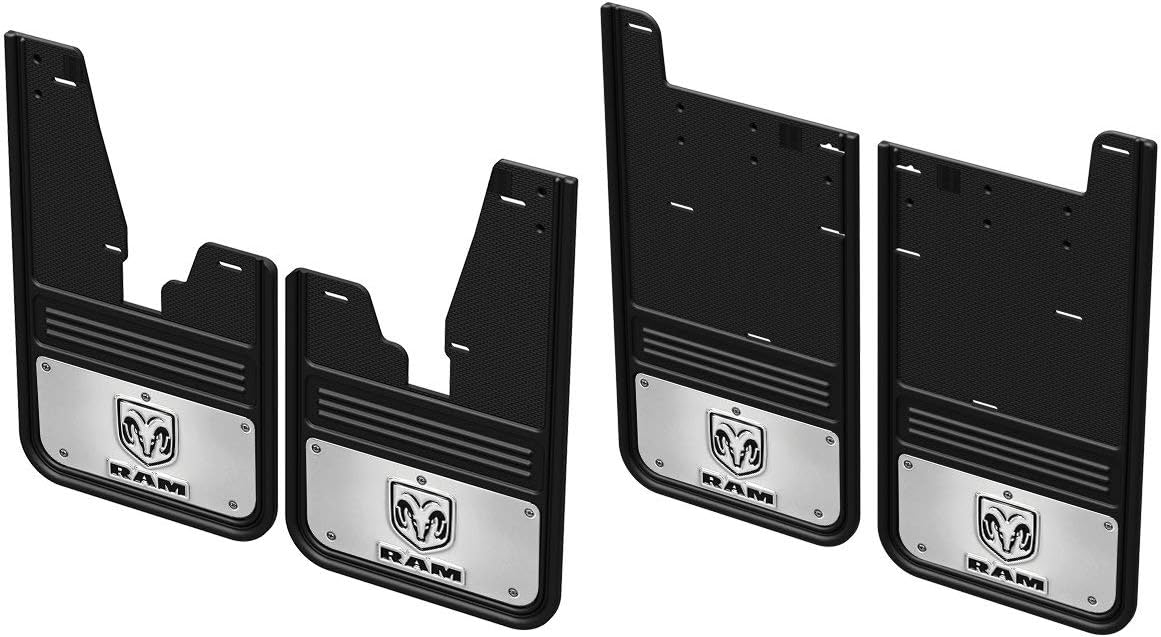 Truck Hardware Gatorback No Drill RAM Logo Mudflap Set (4) Compatible ...