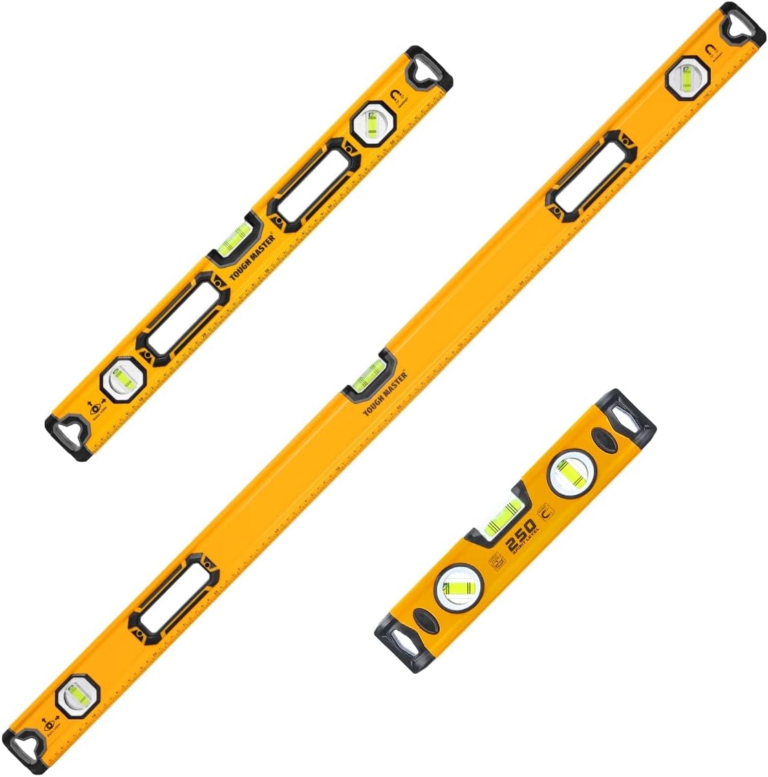 Silverline Builders Level Set 3pce 400, 600 & 1000mm (119688), Yellow ...
