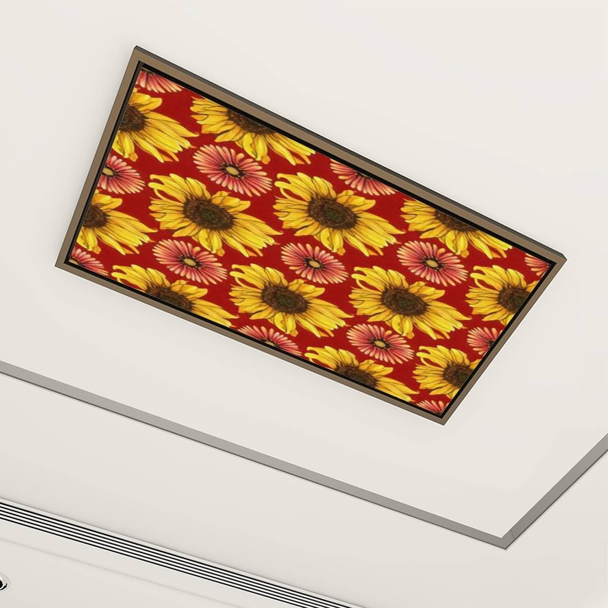 Decorative Fluorescent Light Covers for Ceiling Lights 4 Packs Floral ...