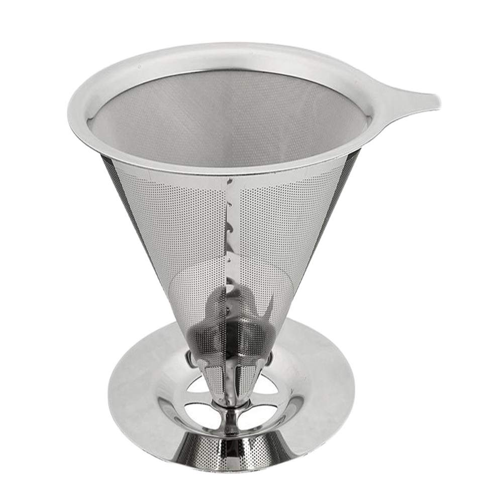 Pour Over Coffee Drip with Cup Stand Stainless steel Double Layer Mesh ...