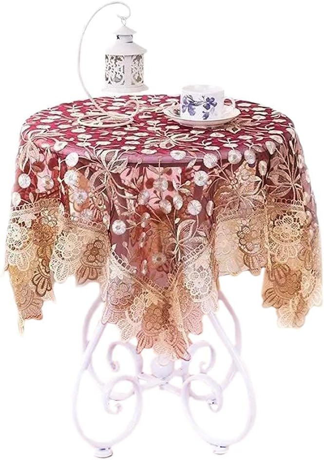 Inmerget Small Square Tablecloth European Style Table Cloth Bedside End ...