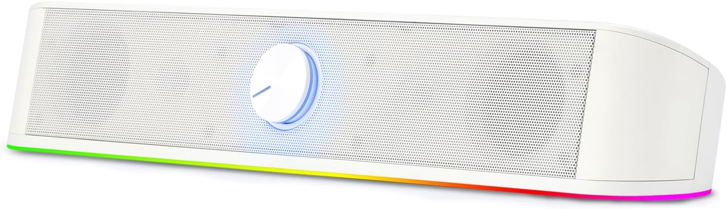 Redragon GS560 RGB Desktop Soundbar, 2.0 Channel Computer Speaker with ...