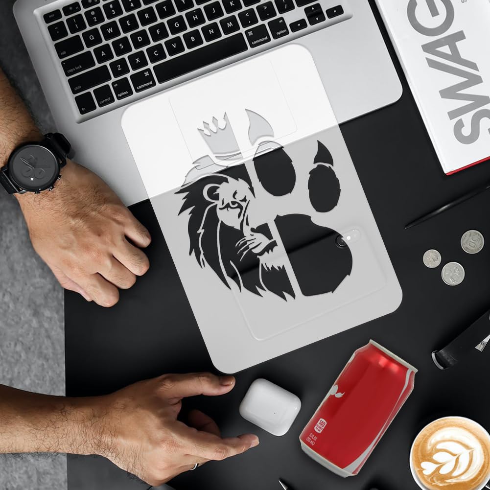Lion Paw Print Stencil
