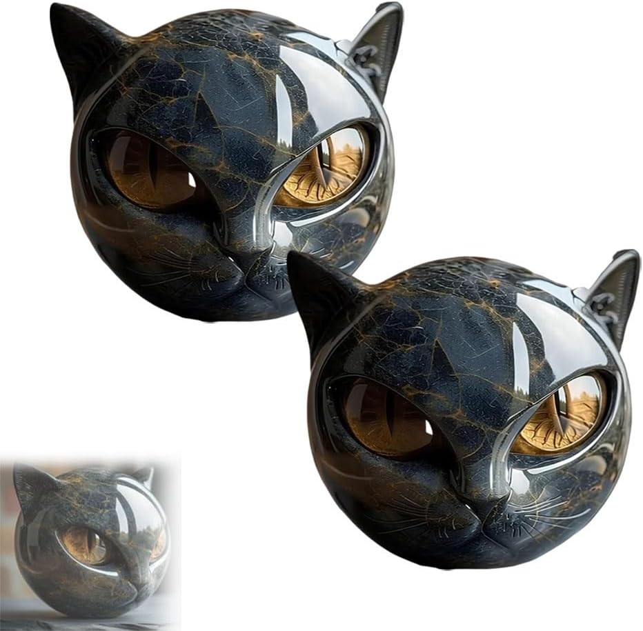 Amazon.com: Luxury Black Cat Stone Sculpture – Elegant Home Décor ...