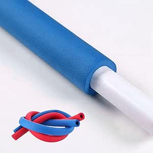 Blue/Red Pipe Insulating Foam Tube ID 1/4"~2-3/8" * TH 3/8" ~ 13/16 ...