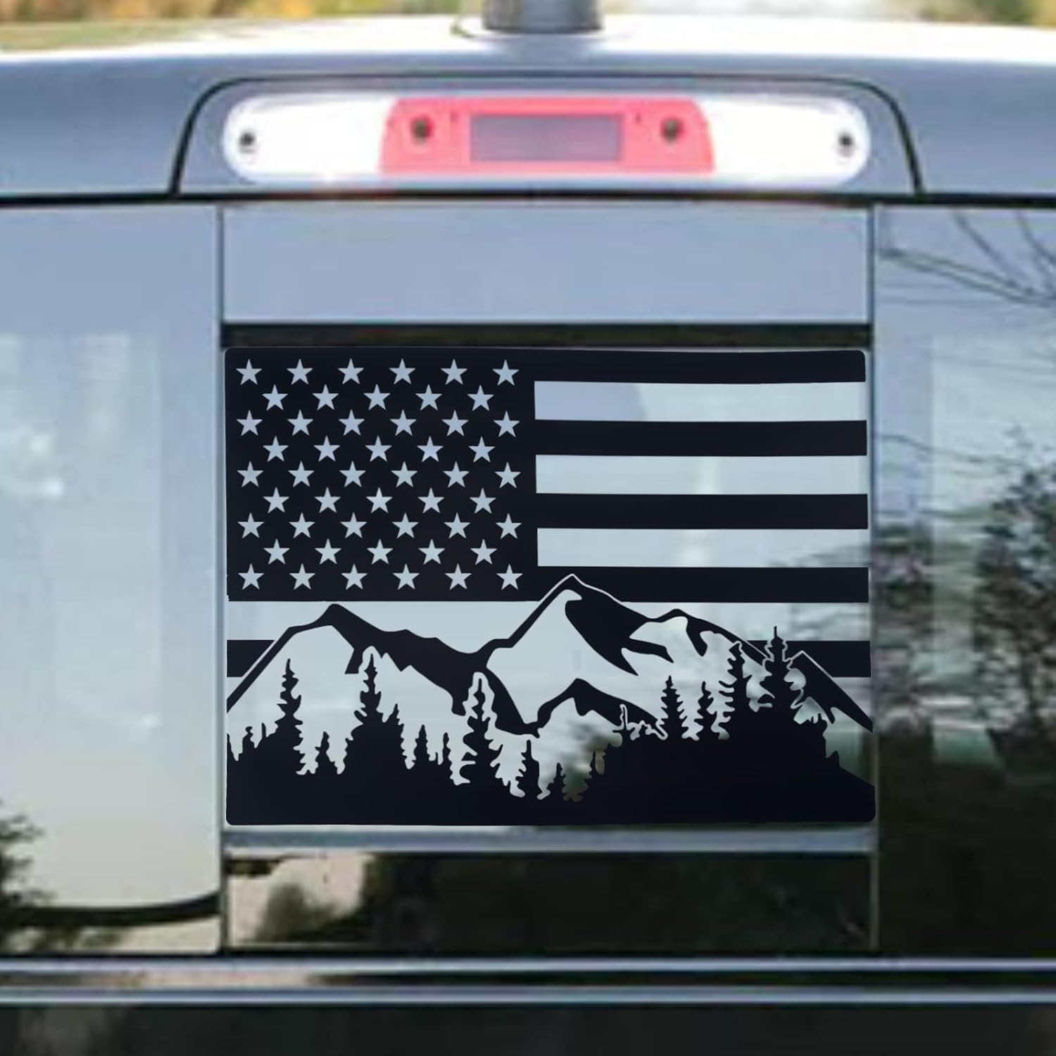Amazon.com - Alicatong Rear Back Middle Window American USA Flag Vinyl ...