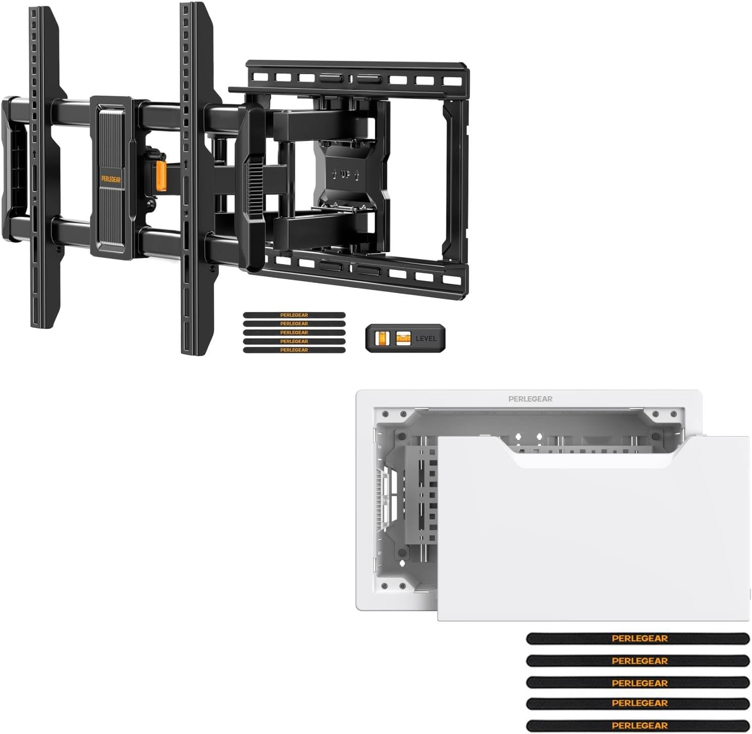 Amazon.com: Perlegear UL-Listed Full Motion TV Wall Mount for 40–86 ...