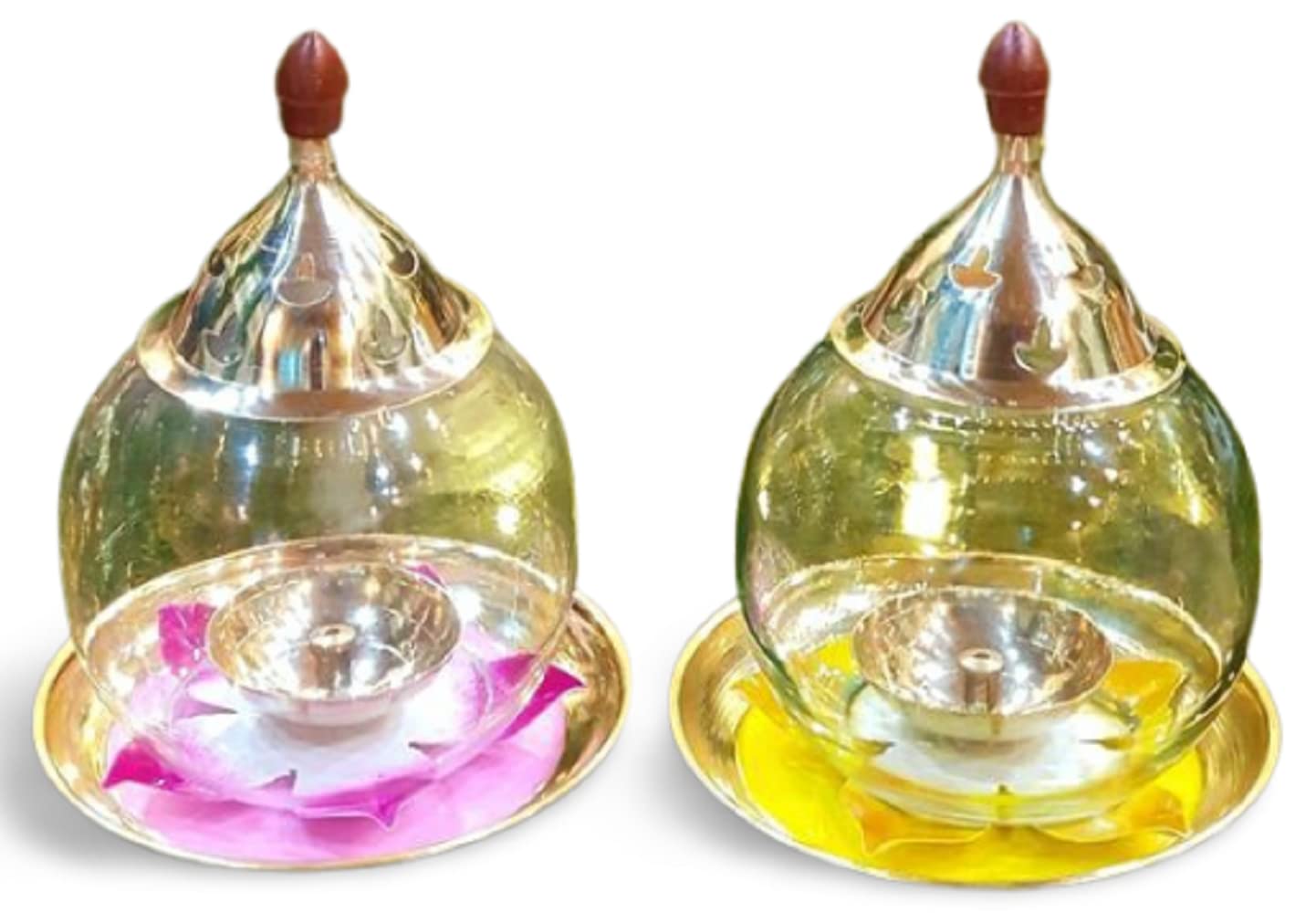 Buy Brass Diya with Glass | brass diya with glass cover | brass diya ...