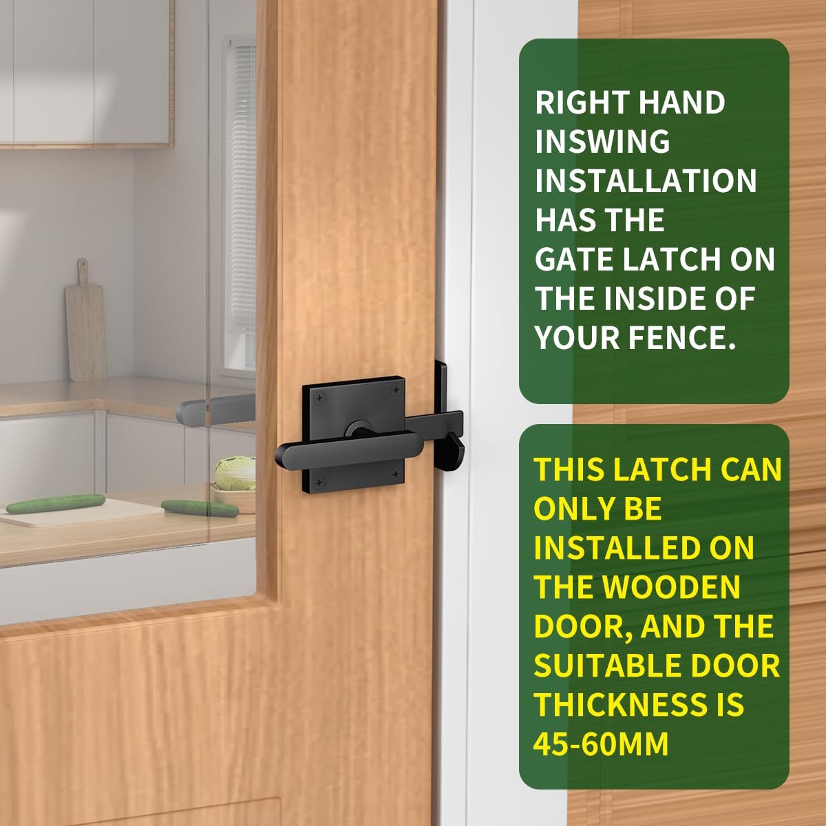 Snapklik.com : Double Side Gate Latch, Heavy Duty Swinging Door Latch ...