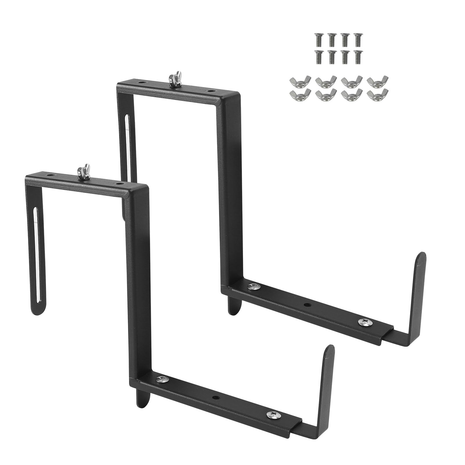 Amazon.com : XZWMY 2-Pack Window Box Brackets,Adjustable Planter Box ...