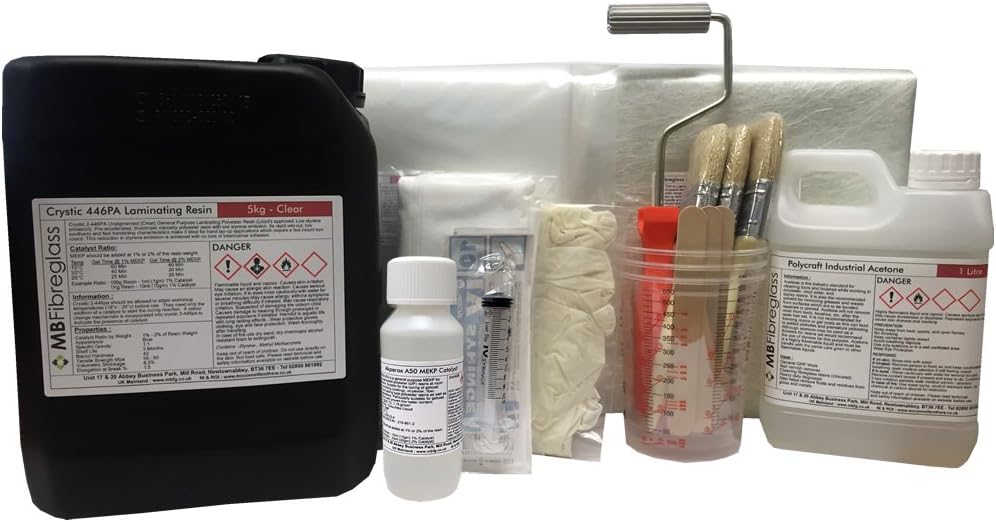 Polycraft 5kg Fibreglass Repair Kit - Professional Resin & Mat Combo ...