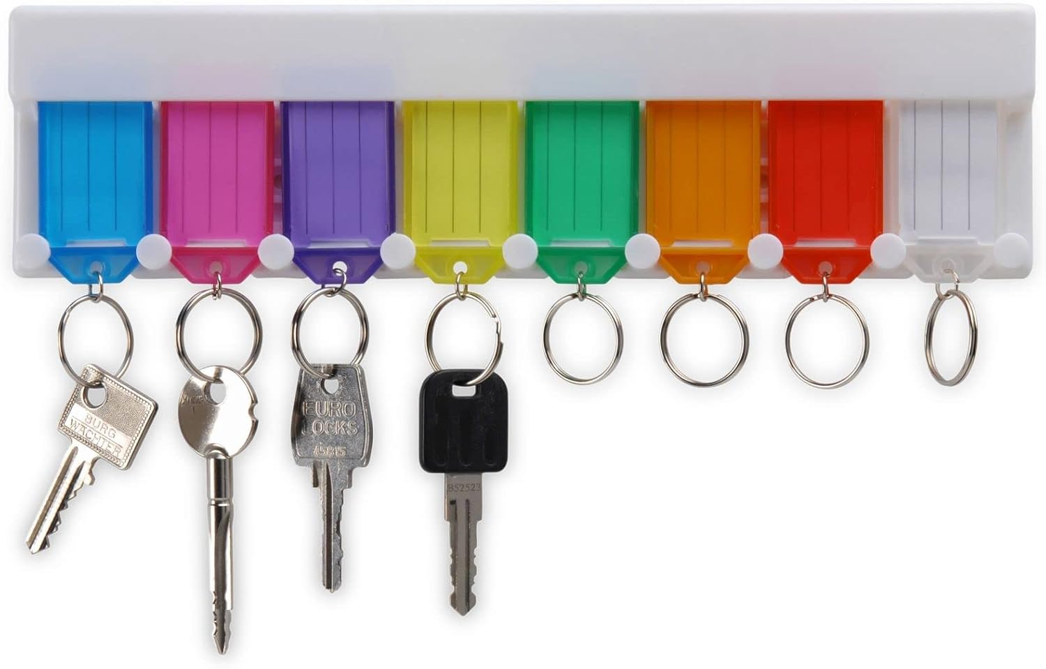 EG Homeware Wall Mounted Hanging Multi Key Rack Holder with Plastic ...